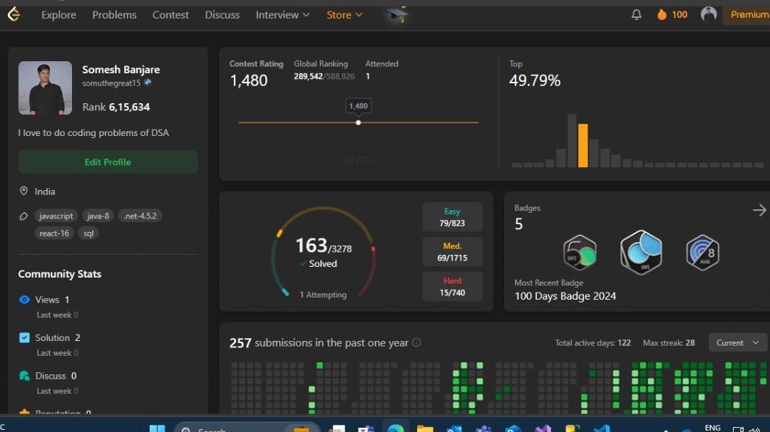 Somesh Banjare on LinkedIn: #leetcode #codingjourney #100daysstreak # ... Somesh Banjare on LinkedIn: #leetcode #codingjourney #100daysstreak # ...
