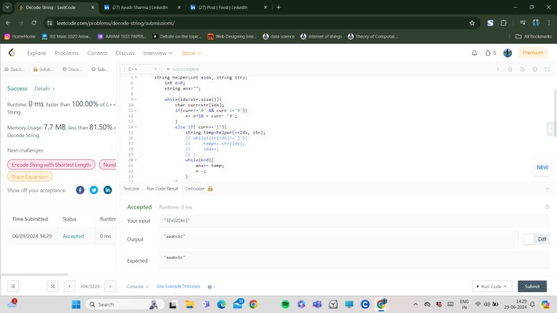 Day 49 of #edSlash DSA Challenge on LeetCode | Ayush Sharma posted on ... Day 49 of #edSlash DSA Challenge on LeetCode | Ayush Sharma posted on ...