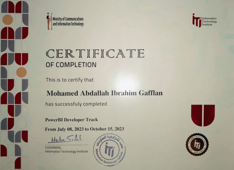 Mohammed A. Gafflan on LinkedIn: #internship #powerbi #iti # ... Mohammed A. Gafflan on LinkedIn: #internship #powerbi #iti # ...