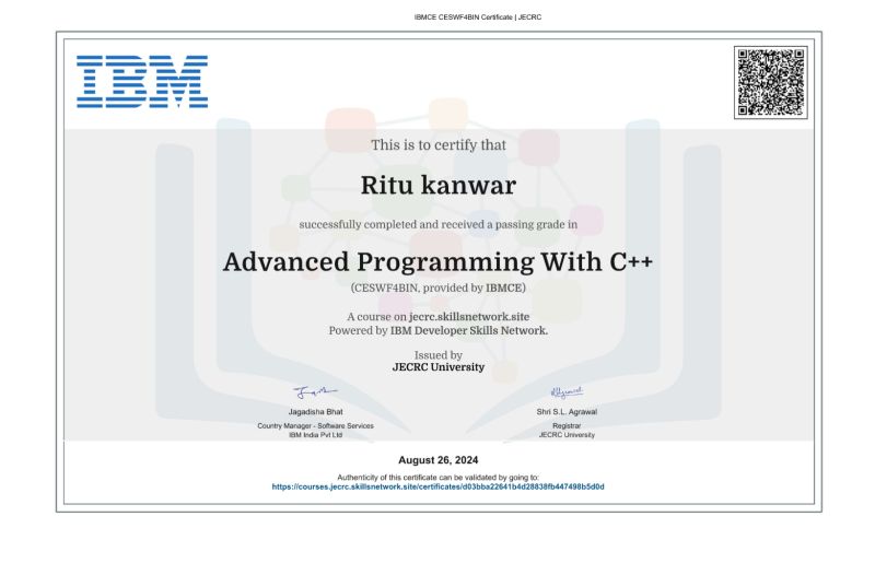 Ritu Kanwar on LinkedIn: #cpp #advancedprogramming #techskills # ... Ritu Kanwar on LinkedIn: #cpp #advancedprogramming #techskills # ...