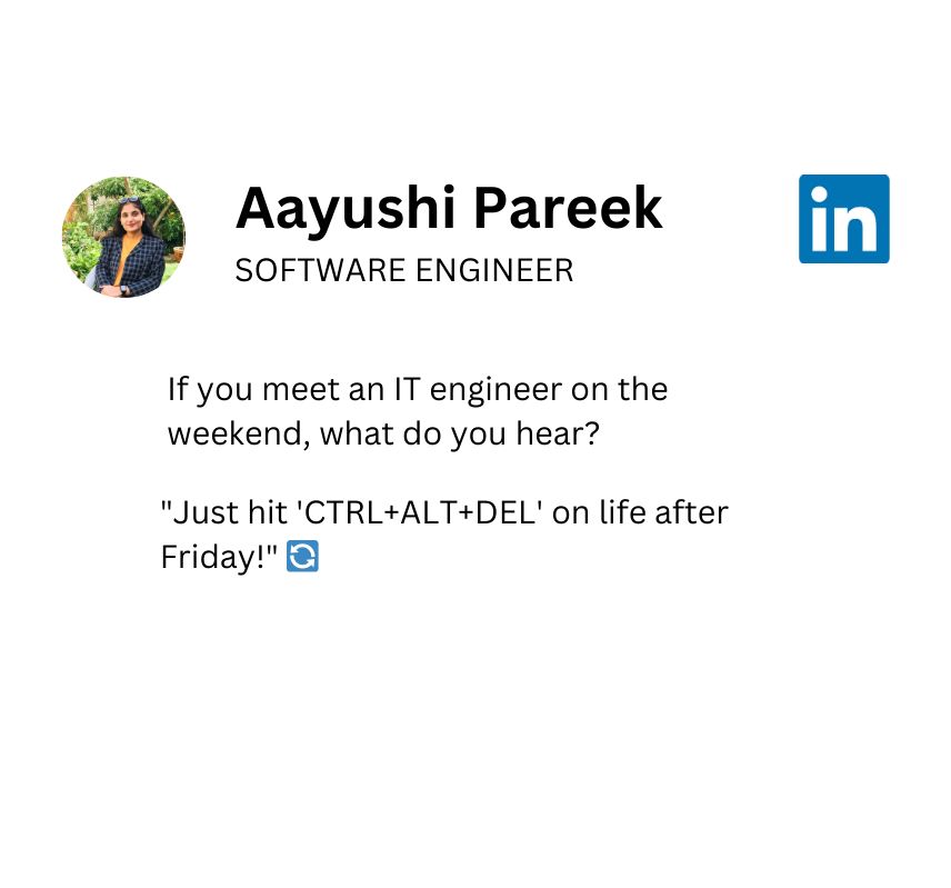 Aayushi Pareek on LinkedIn: #happyfriday Aayushi Pareek on LinkedIn: #happyfriday
