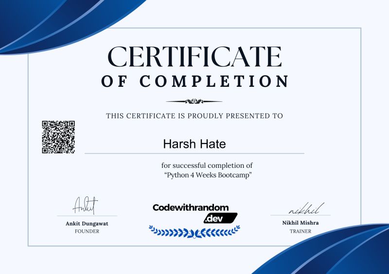 Harsh Hate on LinkedIn: #python #coding #programming #pythonbootcamp # ... Harsh Hate on LinkedIn: #python #coding #programming #pythonbootcamp # ...