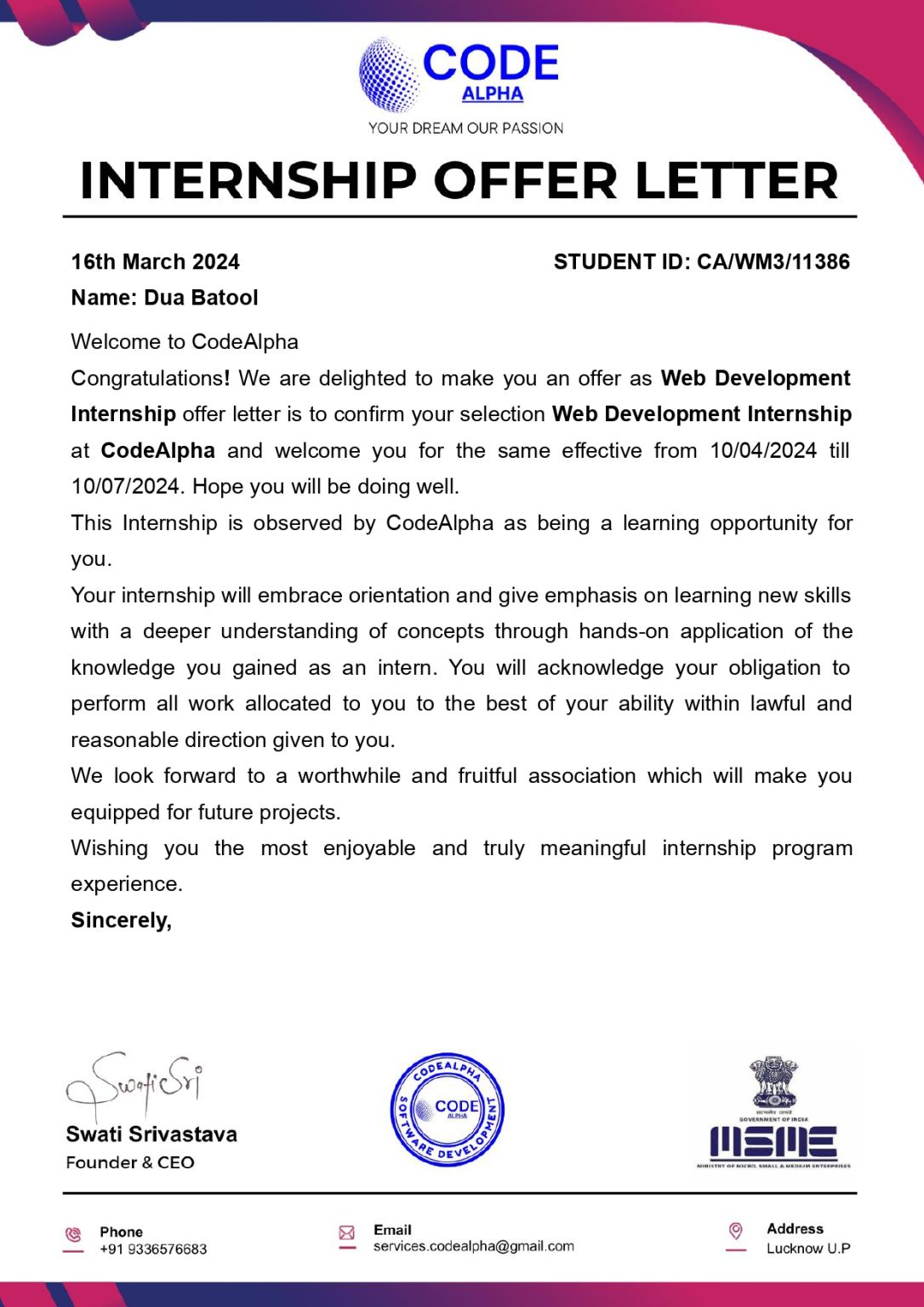 Dua Batool on LinkedIn: #codealpha #webdevelopment #internshipjourney Dua Batool on LinkedIn: #codealpha #webdevelopment #internshipjourney