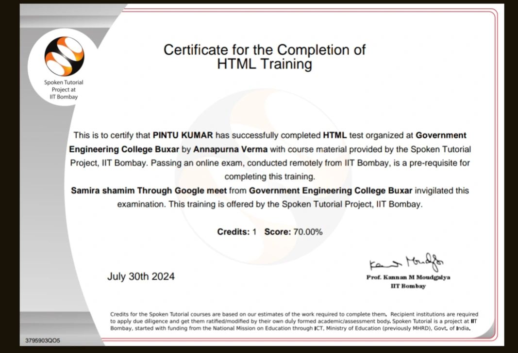 Pintu Kumar on LinkedIn: HTML 👍 Pintu Kumar on LinkedIn: HTML 👍