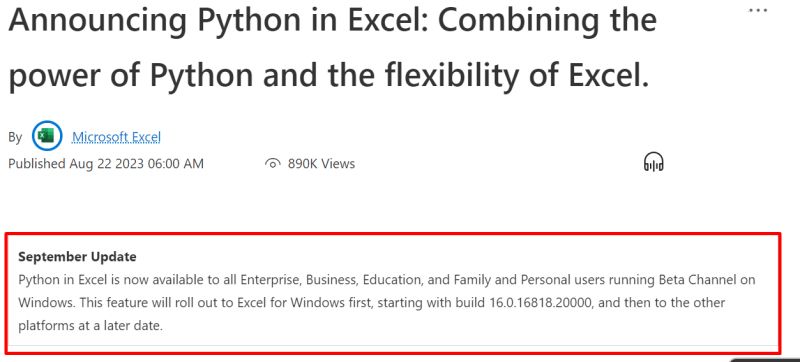 Python In Excel - September Update (Beta Users) | Quadri Olayinka Atharu Python In Excel - September Update (Beta Users) | Quadri Olayinka Atharu