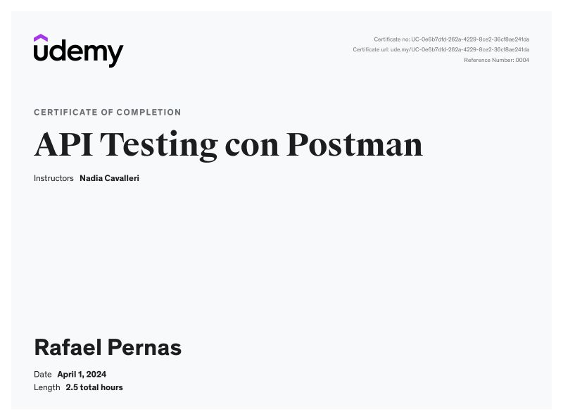 Nadia Soledad Cavalleri en LinkedIn: Curso de API Testing con Postman ... Nadia Soledad Cavalleri en LinkedIn: Curso de API Testing con Postman ...