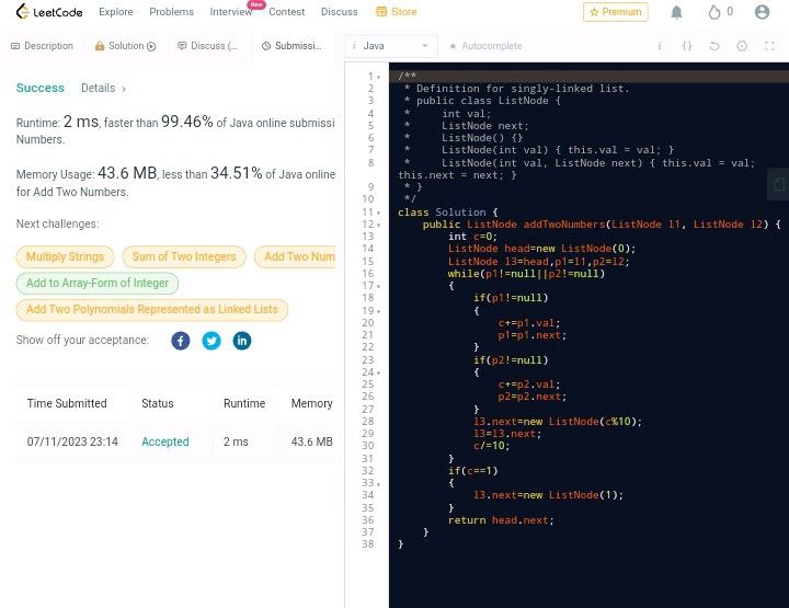 Subrat Kumar Patra on LinkedIn: #day62 #leetcode #leetcode2023 Subrat Kumar Patra on LinkedIn: #day62 #leetcode #leetcode2023