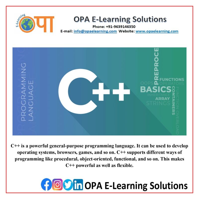 OPA Learning Solutions on LinkedIn: #cplusplus #coding #skillsforlife # ... OPA Learning Solutions on LinkedIn: #cplusplus #coding #skillsforlife # ...