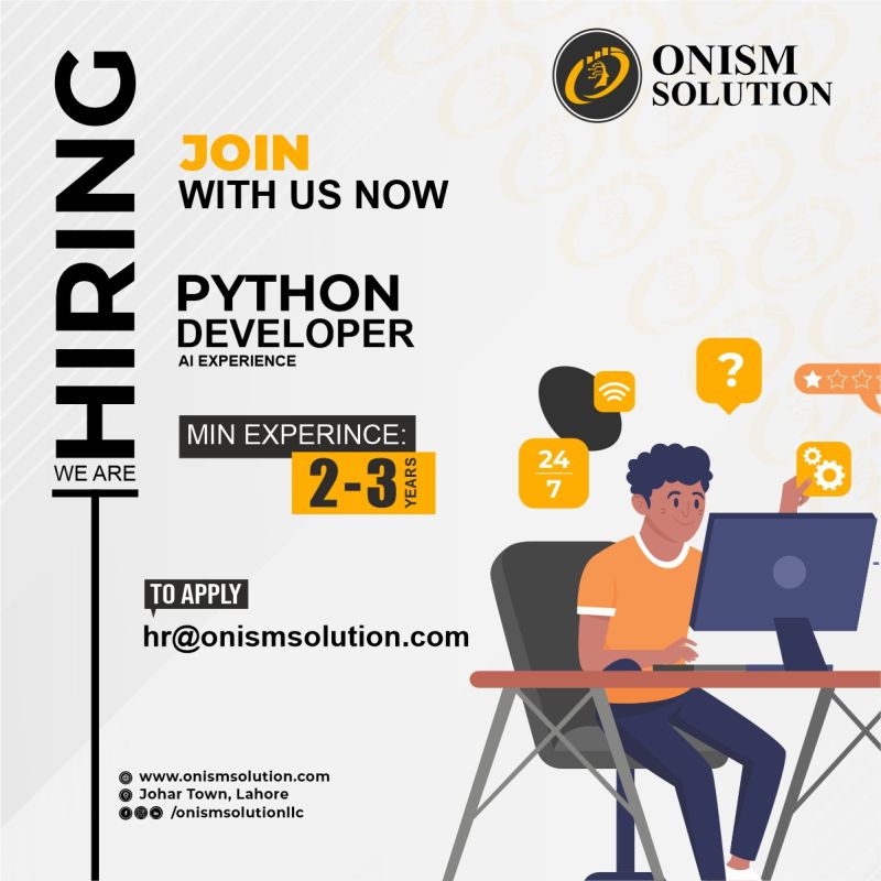 #urgenthiring #pythondeveloper #pythonjobs #pythonprogrammer… | Onism ... #urgenthiring #pythondeveloper #pythonjobs #pythonprogrammer… | Onism ...