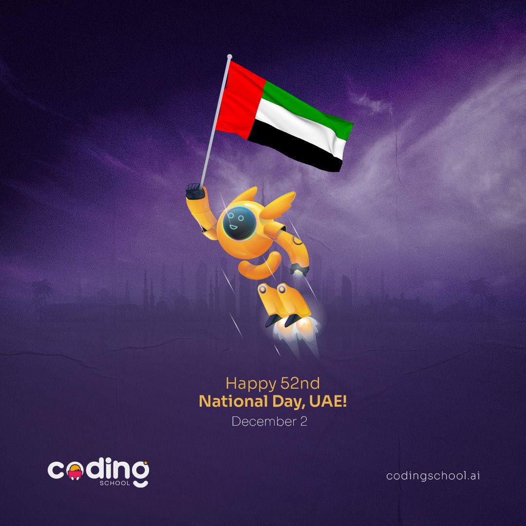 Coding School on LinkedIn: #happynationalday #uae #codingschool Coding School on LinkedIn: #happynationalday #uae #codingschool