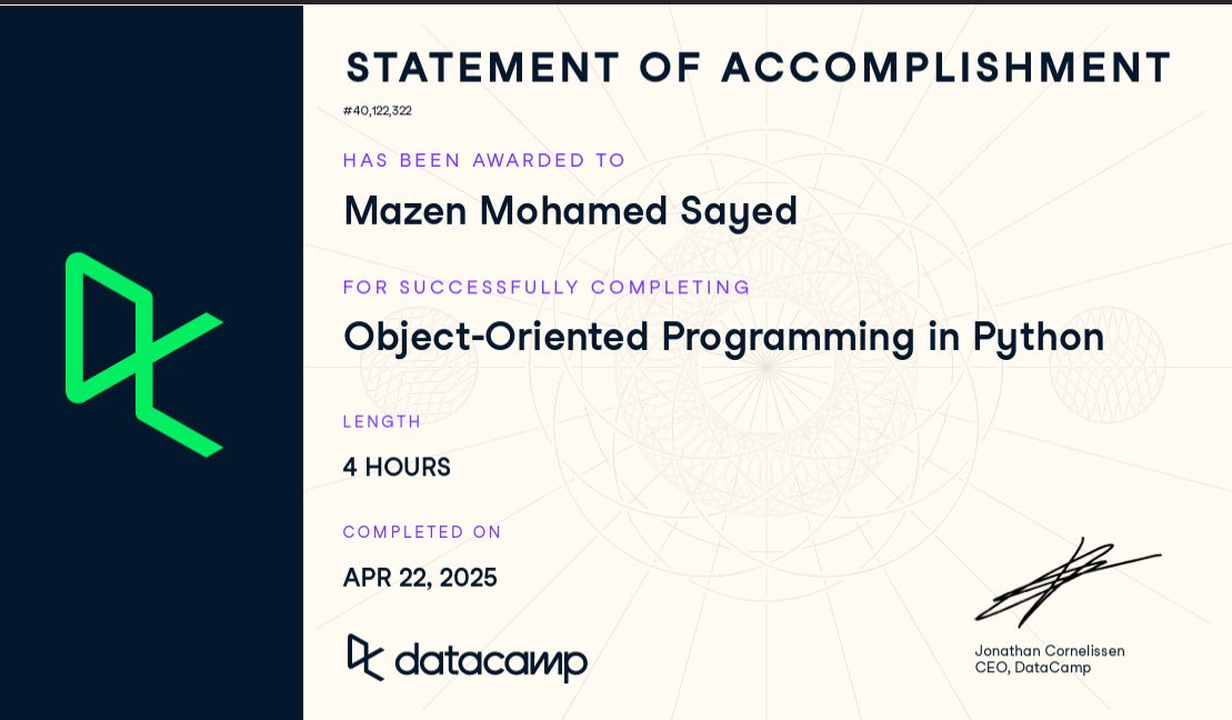 #python #datascience #machinelearning #cybersecurity #datacampโฆ | Mazen ... #python #datascience #machinelearning #cybersecurity #datacampโฆ | Mazen ...
