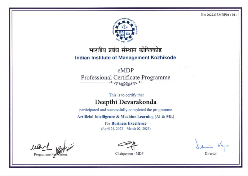Deepthi Devarakonda LinkedIn‘de: #management #ai #ml | 80 yorum Deepthi Devarakonda LinkedIn‘de: #management #ai #ml | 80 yorum