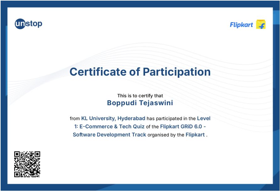 Boppudi Tejaswini on LinkedIn: #flipkartgrid #ecommerce #teamsuccess # ... Boppudi Tejaswini on LinkedIn: #flipkartgrid #ecommerce #teamsuccess # ...