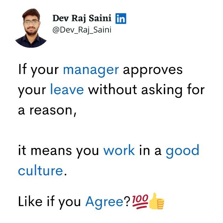 Dev Raj Saini on LinkedIn: #manager #employee #culture #job #work # ... Dev Raj Saini on LinkedIn: #manager #employee #culture #job #work # ...