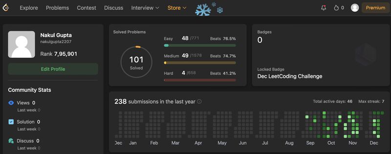 Nakul Gupta on LinkedIn: #leetcode #codingjourney #100problemsdown Nakul Gupta on LinkedIn: #leetcode #codingjourney #100problemsdown