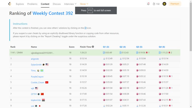 Ujjwal Kumar Agrawal on LinkedIn: #leetcode #consistency #contest # ... Ujjwal Kumar Agrawal on LinkedIn: #leetcode #consistency #contest # ...