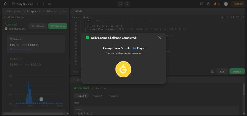 Solved 1 problem with LeetCode | Himanshu S. posted on the topic | LinkedIn Solved 1 problem with LeetCode | Himanshu S. posted on the topic | LinkedIn