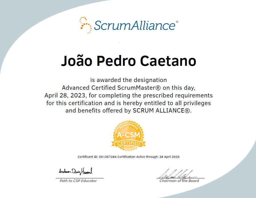 João Caetano en LinkedIn: #scrum #scrummaster #acsm # ... João Caetano en LinkedIn: #scrum #scrummaster #acsm # ...