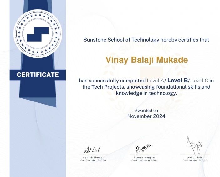Vinay Mukade on LinkedIn: Excited to share that I have successfully ... Vinay Mukade on LinkedIn: Excited to share that I have successfully ...