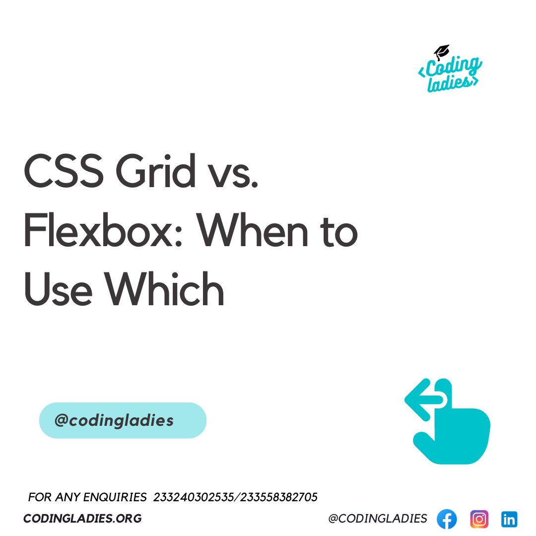 Coding Ladies Academy on LinkedIn: #webdevelopment #cssgrid #flexbox # ... Coding Ladies Academy on LinkedIn: #webdevelopment #cssgrid #flexbox # ...