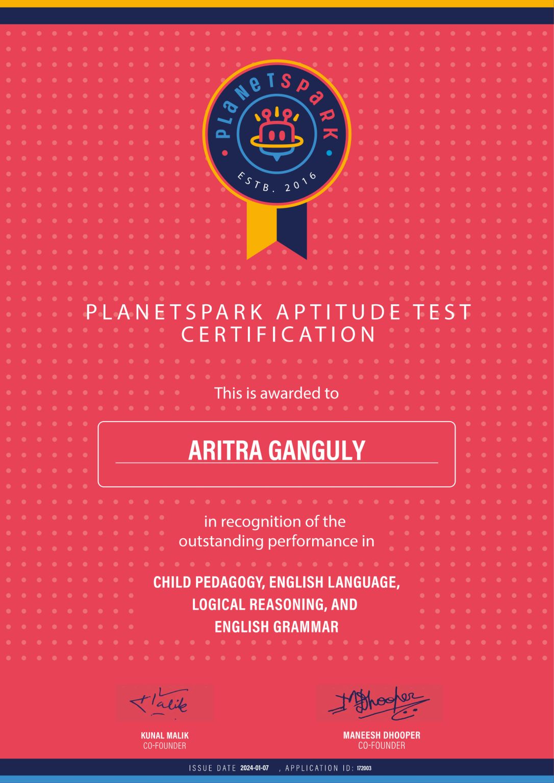 Aritra Ganguly on LinkedIn: #certificationachievement #planetspark # ... Aritra Ganguly on LinkedIn: #certificationachievement #planetspark # ...