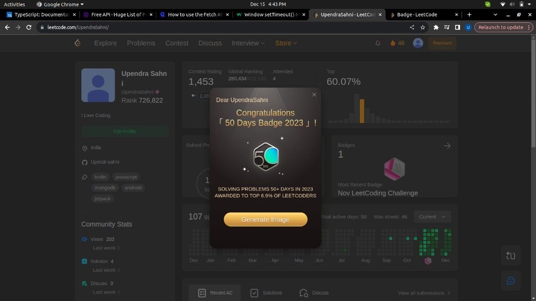 Achieved 50-day solving streak on LeetCode | Upendra Sahni posted on ... Achieved 50-day solving streak on LeetCode | Upendra Sahni posted on ...