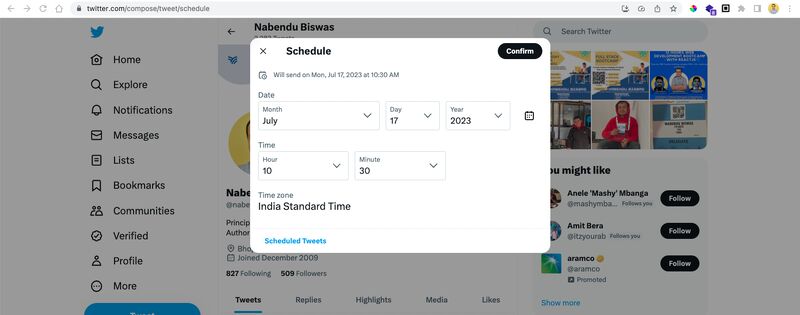 I use a lot of scheduling feature of LinkedIn, Twitter and Instagram ... I use a lot of scheduling feature of LinkedIn, Twitter and Instagram ...