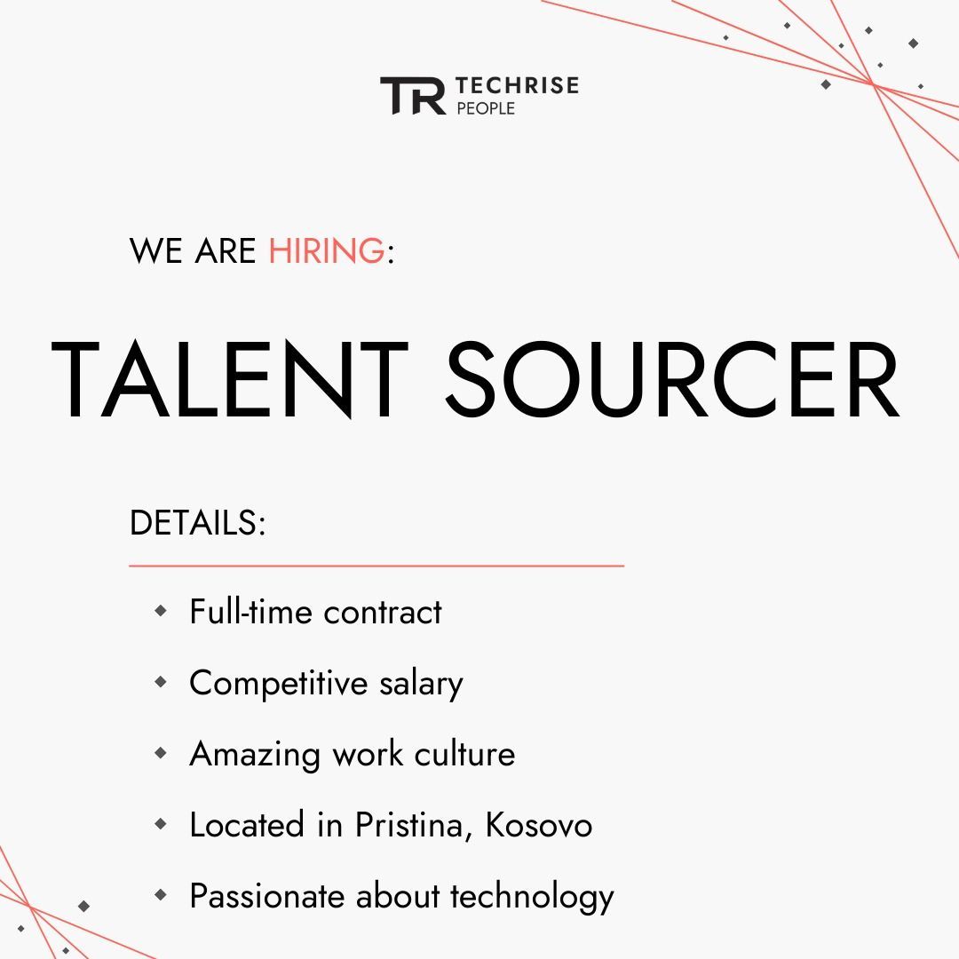 Join Our Prishtina Team! We're on the lookout for a Tech Sourcer to ... Join Our Prishtina Team! We're on the lookout for a Tech Sourcer to ...