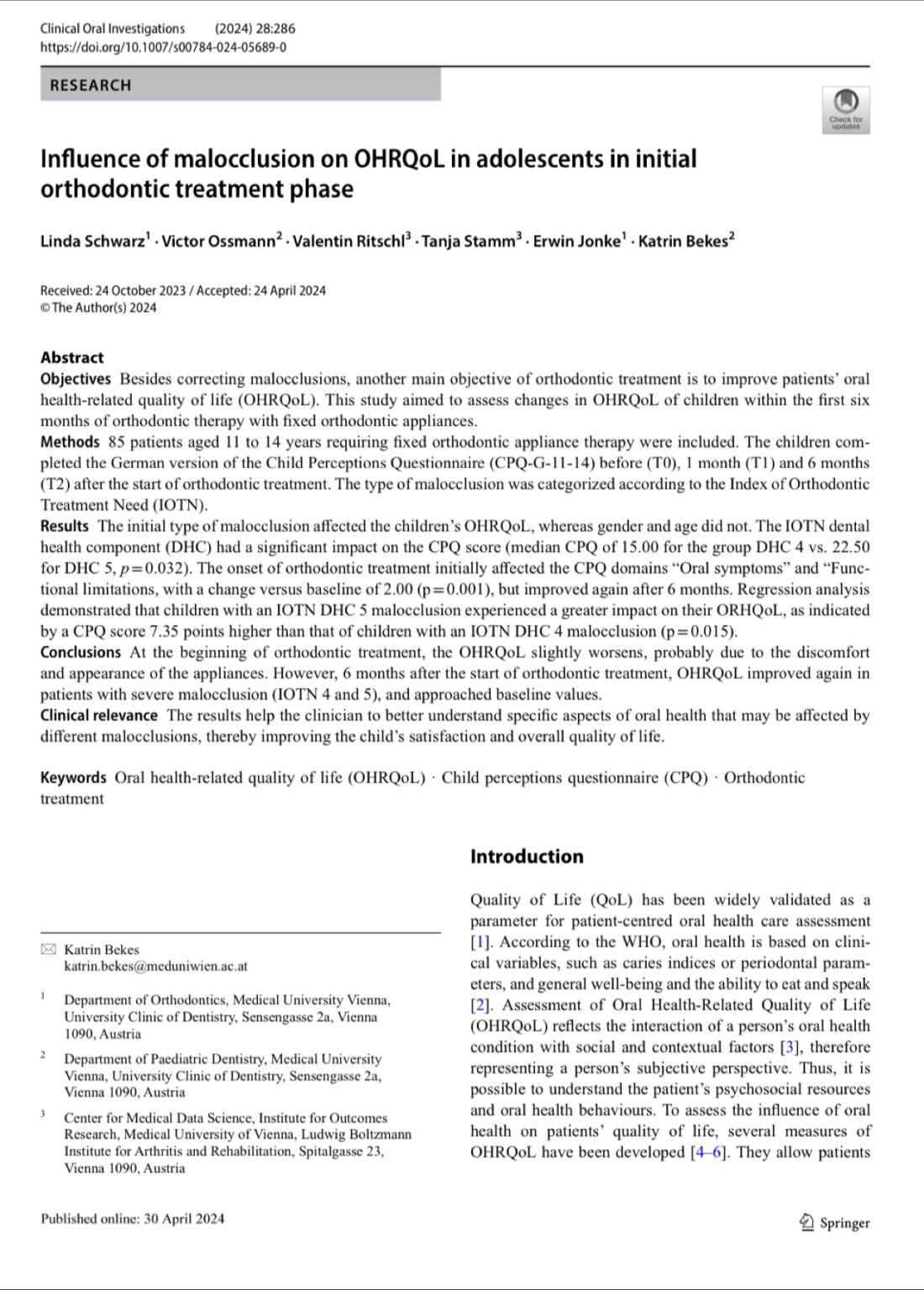 New publication! Tanja Stamm Valentin Ritschl Medizinische Universität ... New publication! Tanja Stamm Valentin Ritschl Medizinische Universität ...