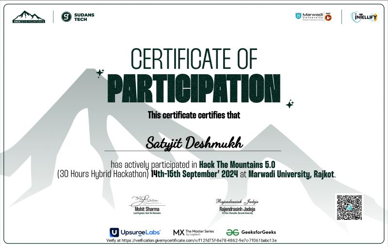 Satyjit Deshmukh on LinkedIn: Our team, consisting of Advay Dhule ... Satyjit Deshmukh on LinkedIn: Our team, consisting of Advay Dhule ...