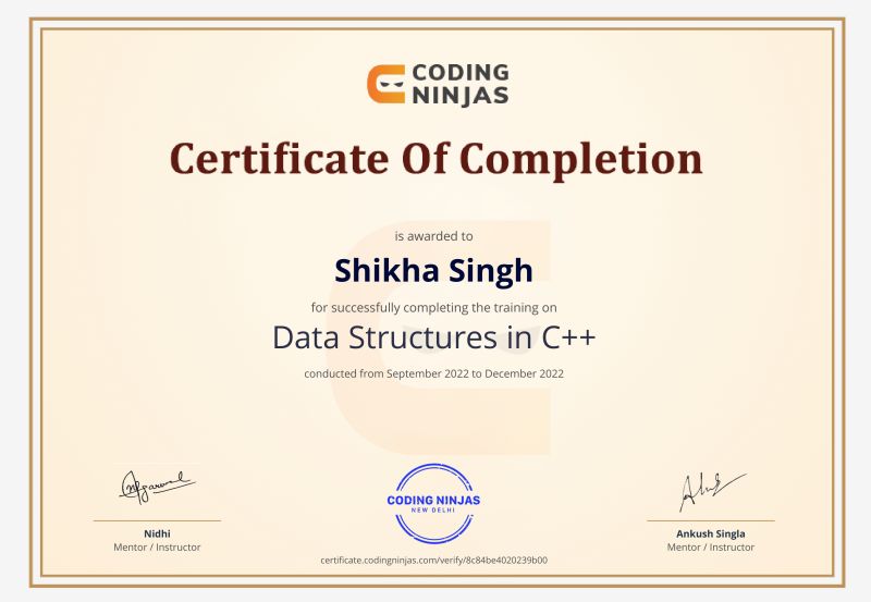 Shikha Singh on LinkedIn: #codingninjas #datastructures #cplusplus # ... Shikha Singh on LinkedIn: #codingninjas #datastructures #cplusplus # ...
