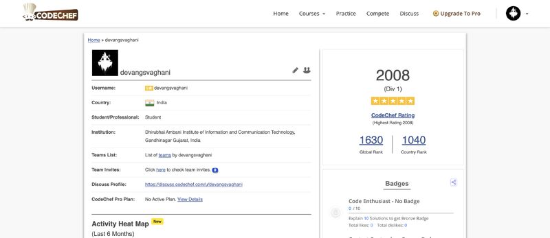 Devang Vaghani on LinkedIn: #codechef #5star #competitiveprogramming # ... Devang Vaghani on LinkedIn: #codechef #5star #competitiveprogramming # ...