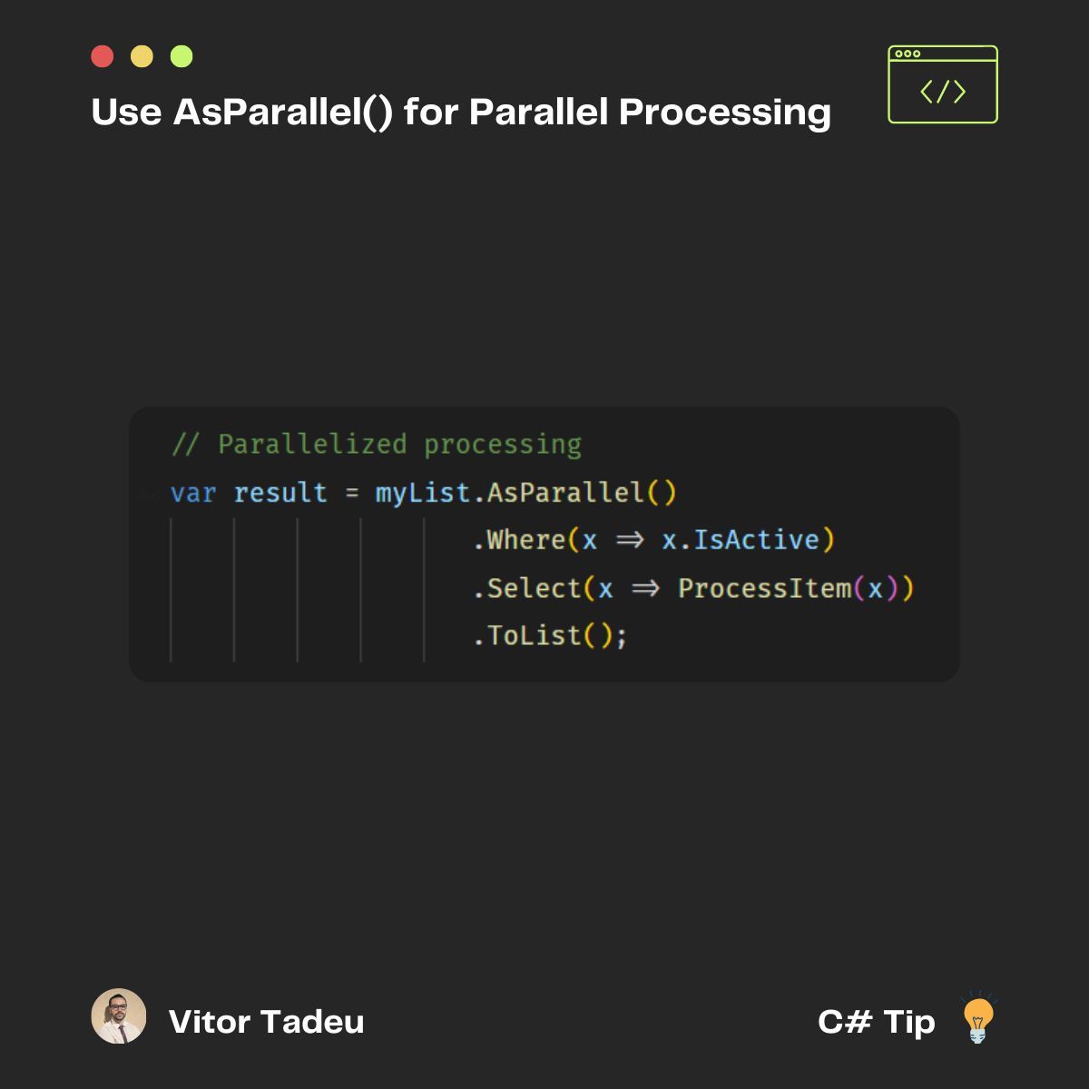 Vitor Tadeu on LinkedIn: #csharp #dotnet #performance #linq Vitor Tadeu on LinkedIn: #csharp #dotnet #performance #linq
