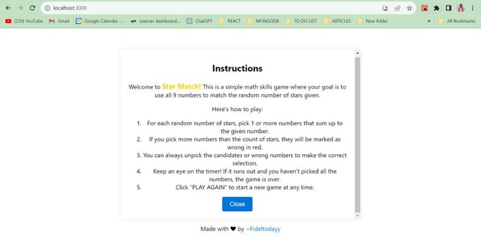 Fidel Otieno on LinkedIn: #365daysofcode #reactjs #100daysofcode #game Fidel Otieno on LinkedIn: #365daysofcode #reactjs #100daysofcode #game