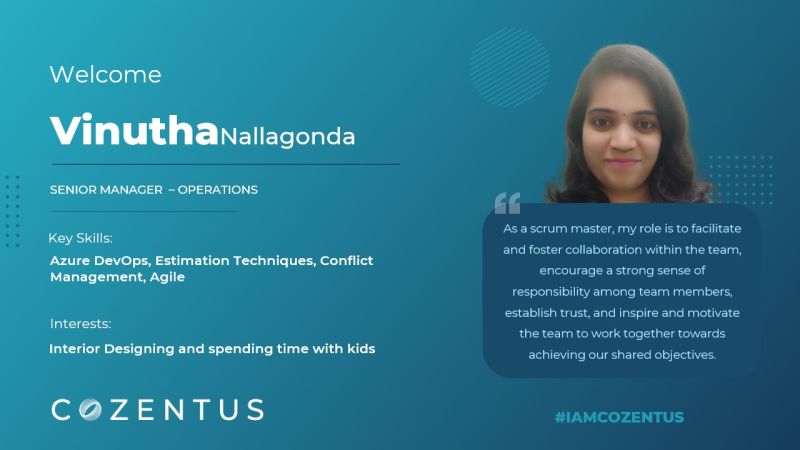Cozentus on LinkedIn: We are happy to welcome Vinutha Nallagonda to our ... Cozentus on LinkedIn: We are happy to welcome Vinutha Nallagonda to our ...