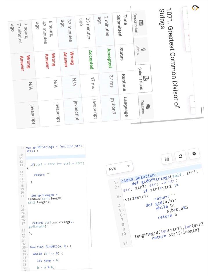 How I solved LeetCode 1071 with JavaScript and Python | Sajid Hameed ... How I solved LeetCode 1071 with JavaScript and Python | Sajid Hameed ...