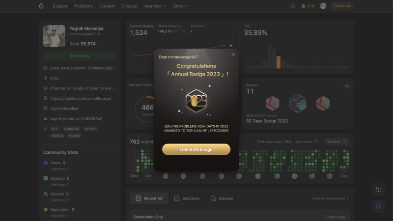 Yagnik Moradiya on LinkedIn: #leetcode #codingadventure #lovingit Yagnik Moradiya on LinkedIn: #leetcode #codingadventure #lovingit
