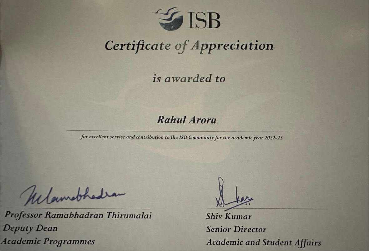 Rahul Arora on LinkedIn: #isb #gratitude | 19 comments Rahul Arora on LinkedIn: #isb #gratitude | 19 comments