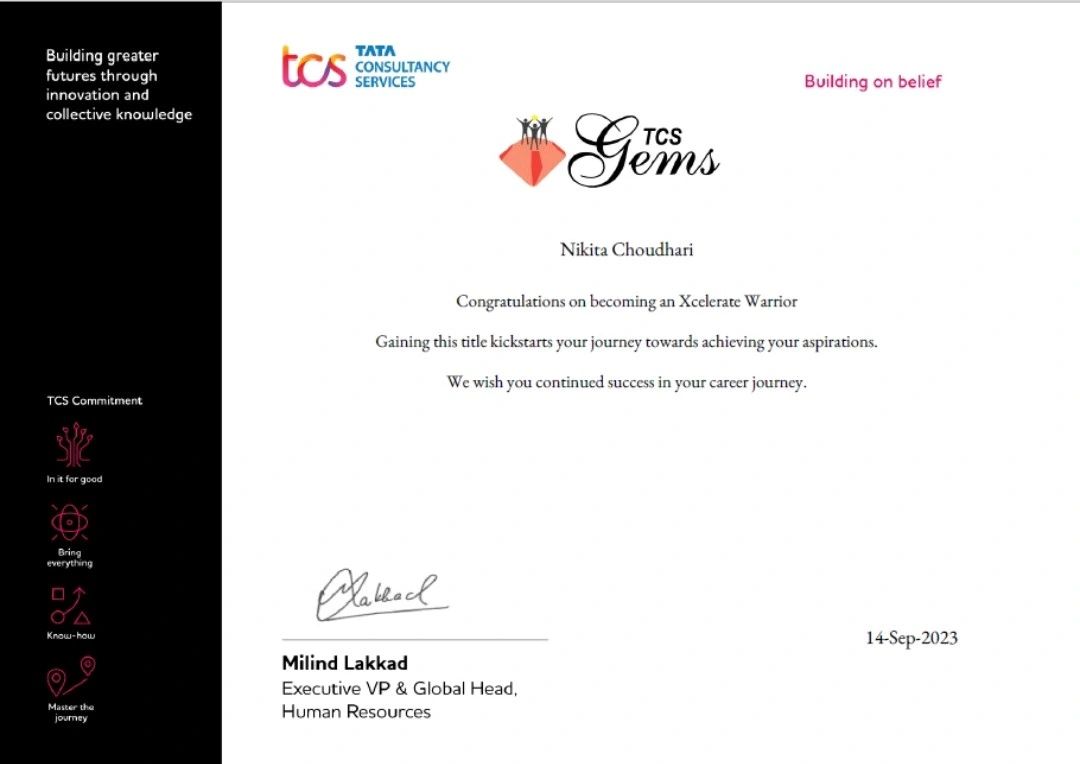 #tcs #reward | Nikita Choudhari | 14 comments #tcs #reward | Nikita Choudhari | 14 comments