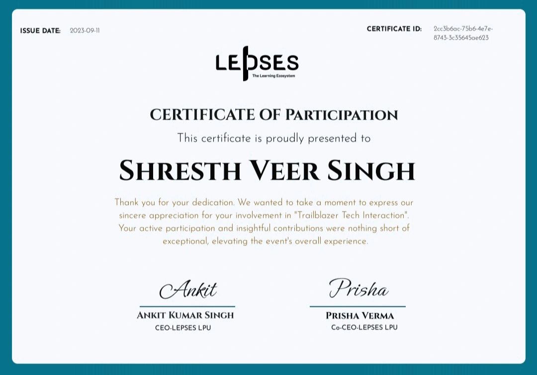 Attended data science workshop by Lepses-LPU | Shresth Veer Singh ... Attended data science workshop by Lepses-LPU | Shresth Veer Singh ...
