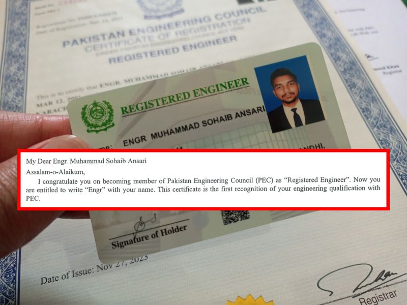Muhammad Sohaib Ansari on LinkedIn: #pec #engineering #registered Muhammad Sohaib Ansari on LinkedIn: #pec #engineering #registered