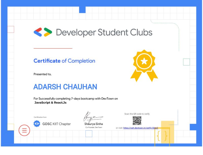 ADARSH CHAUHAN on LinkedIn: #javascript #reactjs #devtownbootcamp ADARSH CHAUHAN on LinkedIn: #javascript #reactjs #devtownbootcamp