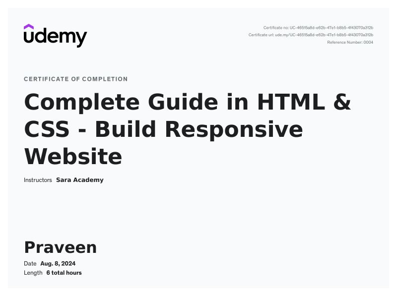 Praveen S on LinkedIn: #html #css #webdevelopment #learning #udemy Praveen S on LinkedIn: #html #css #webdevelopment #learning #udemy