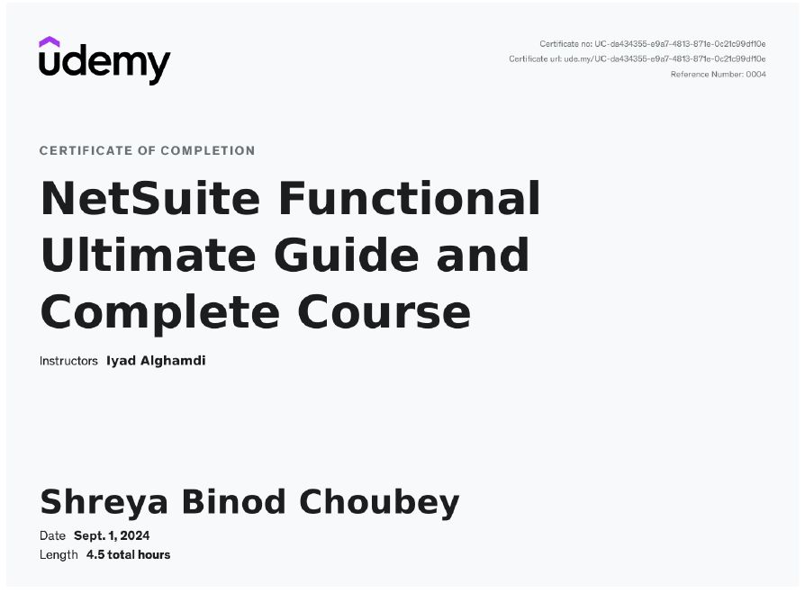 Shreya Choubey on LinkedIn: #connection #netsuite # ... Shreya Choubey on LinkedIn: #connection #netsuite # ...
