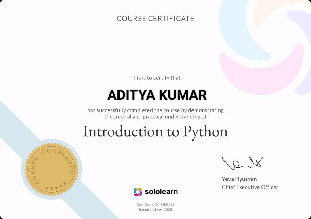 Aditya Kumar on LinkedIn: #pythonprogramming #python # ... Aditya Kumar on LinkedIn: #pythonprogramming #python # ...
