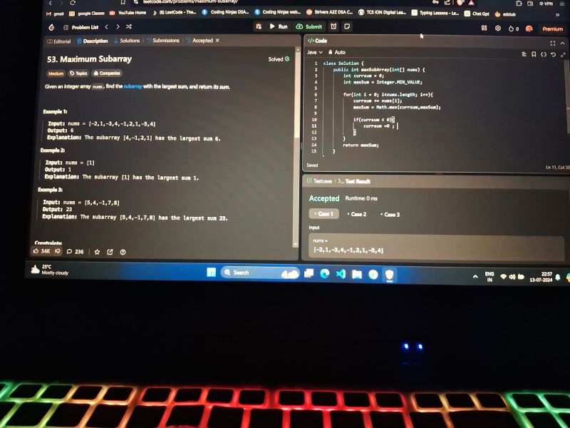#dsa #coding #leetcode #gfg #kadanealgorithm #atozdsachallenge ... #dsa #coding #leetcode #gfg #kadanealgorithm #atozdsachallenge ...