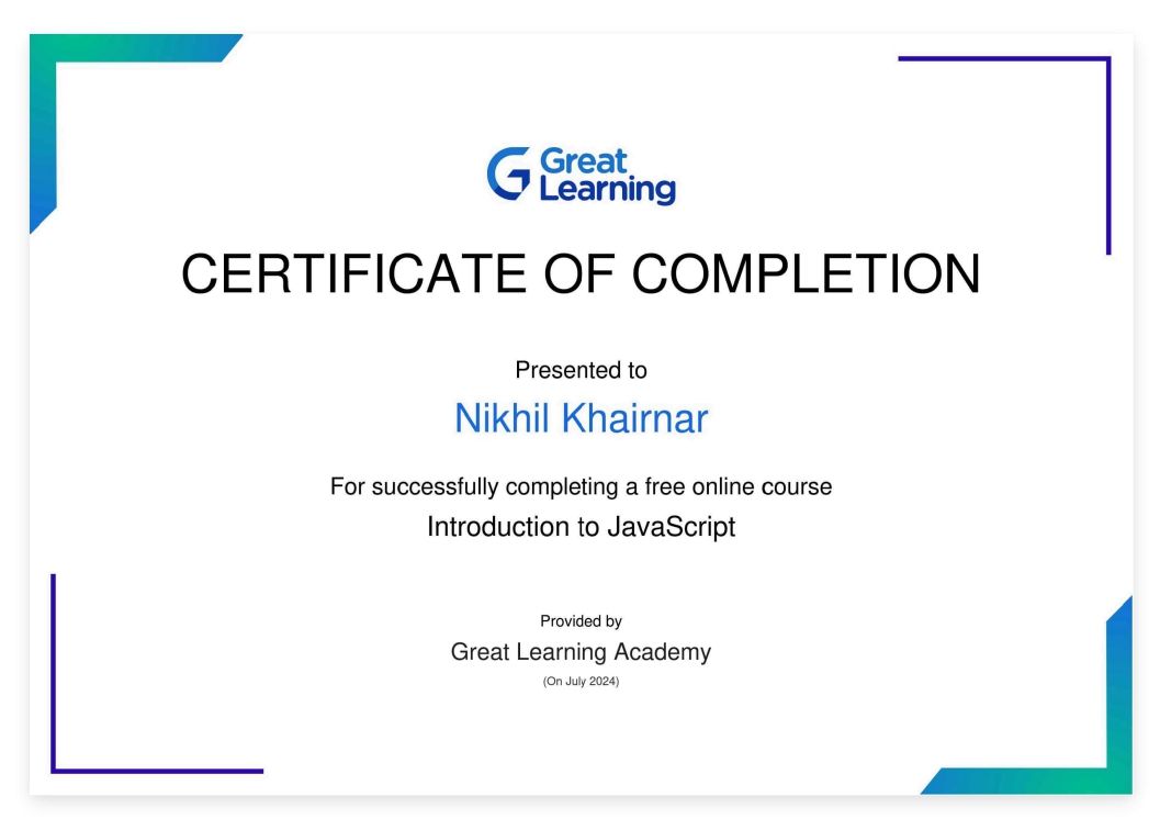 Nikhil Khairnar on LinkedIn: #greatlearningacademy #greatlearning # ... Nikhil Khairnar on LinkedIn: #greatlearningacademy #greatlearning # ...
