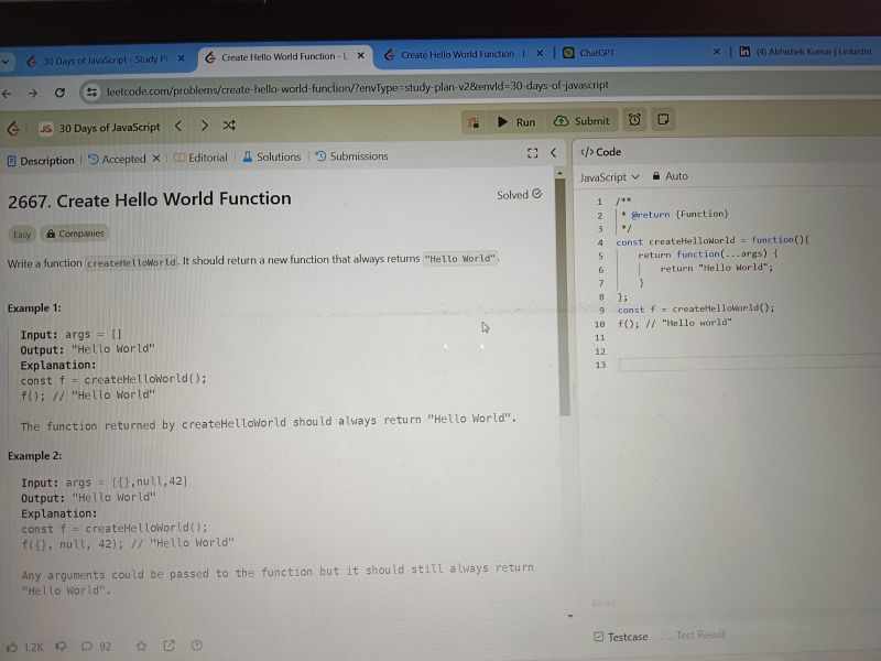 Abhishek Kumar on LinkedIn: #javascript #codingchallenge #leetcode # ... Abhishek Kumar on LinkedIn: #javascript #codingchallenge #leetcode # ...