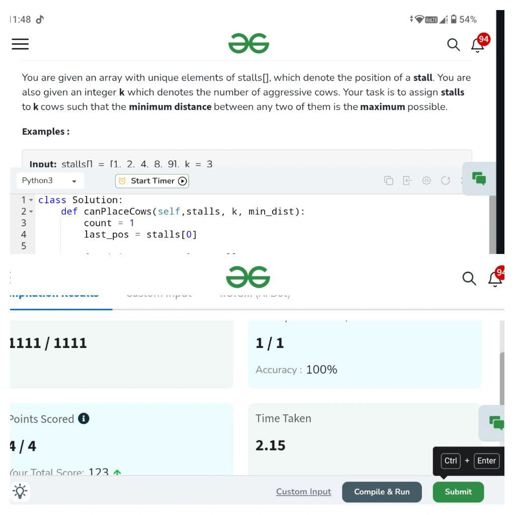 #dsa #geeksforgeeks #codingjourney #problemsolving | Aman Mehta #dsa #geeksforgeeks #codingjourney #problemsolving | Aman Mehta