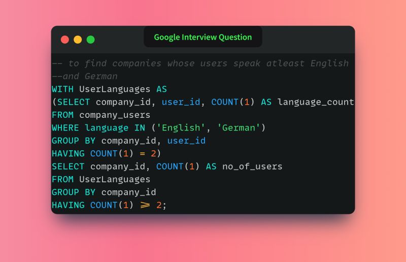 Nomaan Ali on LinkedIn: #sql #dataanlytics #google #interviewquestions ... Nomaan Ali on LinkedIn: #sql #dataanlytics #google #interviewquestions ...